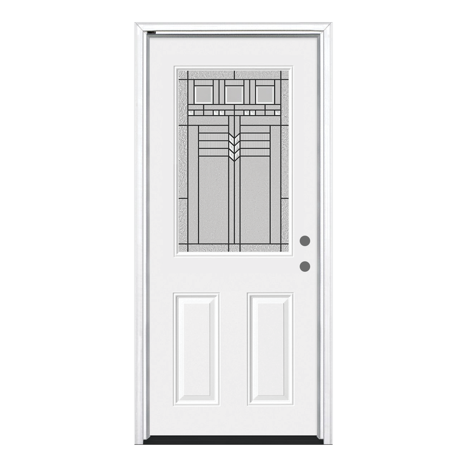 1/2 Lite Neulite Smooth White Fiberglass Slab with Wood Frame, Oak Park ...