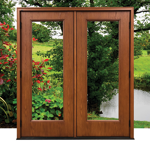 Garden Patio Entrada Doors Woodgrain Fiberglass Door, Woodgrain ...