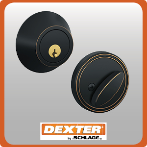 JD60 SINGLE CYLINDER DEADBOLT 716 AGED BRONZE DEXTER - JD60 716
